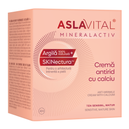 Crema antirid cu calciu, ten sensibil, 50ml, Aslavital