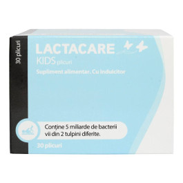Lactacare Kids x 30 plicuri - pentru protectia florei intestinale