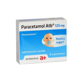 Paracetamol Atb, 125 mg, 6 supozitoare, Antibiotice SA - Pret bun ...