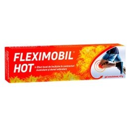 Fleximobil Hot gel, 45 g, dureri articulatii