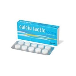 Calciu lactic 500mg, 20 comprimate