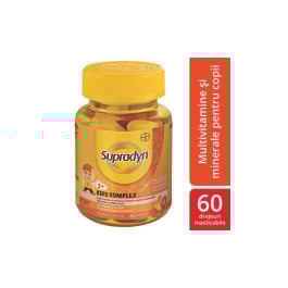 Supradyn Kids Multivitamine si minerale pentru copii, 60 ursuleti gumati