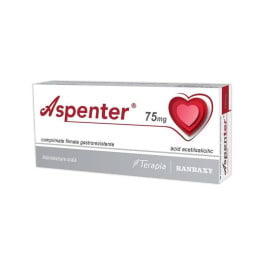Aspenter, 75 mg, 28 comprimate gastrorezistente, Terapia - Pret bun ...