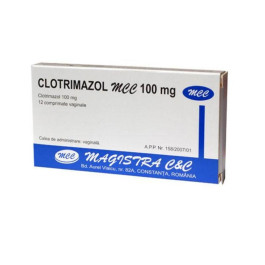 Clotrimazol 100 mg x 12 comprimate vaginale MAG