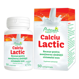 Naturalis Calciu lactic, 50 comprimate