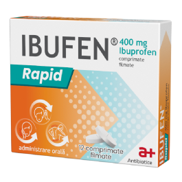 Ibufen Rapid, 400 mg, 12 comprimate filmate, Antibiotice Sa