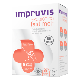 Impruvis Probiotics fast melt peach,10pl