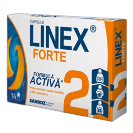 Linex Forte, 14 capsule, Sandoz - Pret avantajos | Springfarma.com