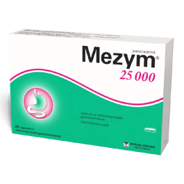 Mezym Forte 25000, 20 capsule mini-comprimate gastrorezistente