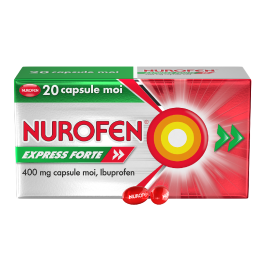 Nurofen Express Forte, 400 mg, 20 capsule moi, Reckitt Benckiser - Pret ...