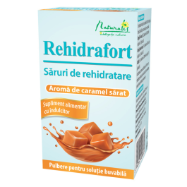 Saruri de rehidratare aroma caramel sarat, Rehidrafort, 10 plicuri ...