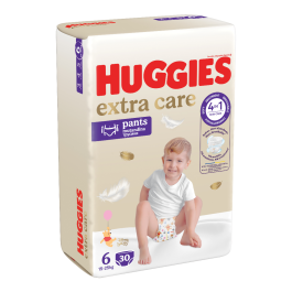 Scutece chilotei, Extra Care Pants Mega, Nr 6, 15-25 kg, 30 bucati, Huggies
