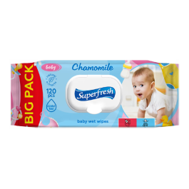 Servetele umede pentru copii, 120 bucati, SuperFresh