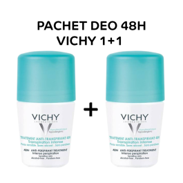 Pachet 2*VICHY DEO Roll on 48H cu parfum, 50ml