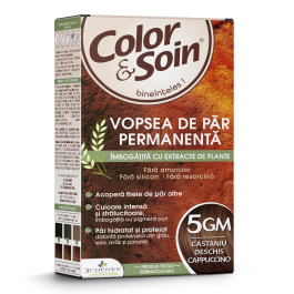 Vopsea de par fara amoniac, silicon sau rezorcina, Castaniu Cappuccino ...