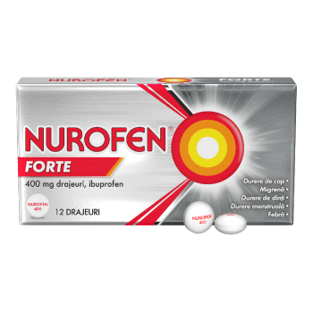 Nurofen Forte 400 mg,12 drajeuri, antiinflamator
