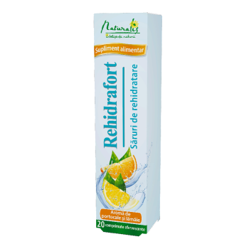 Rehidrafort portocala-lamaie, 20 comprimate efervescente, Naturalis