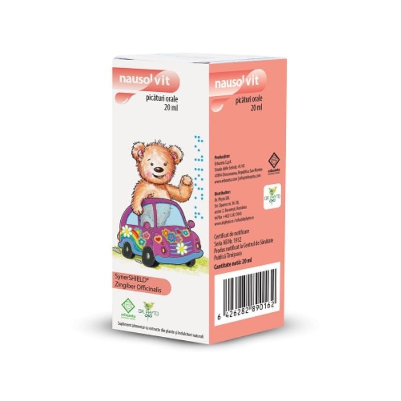 Picaturi pentru greata si varsaturi Nausolvit, 20 ml, Dr. Phyto