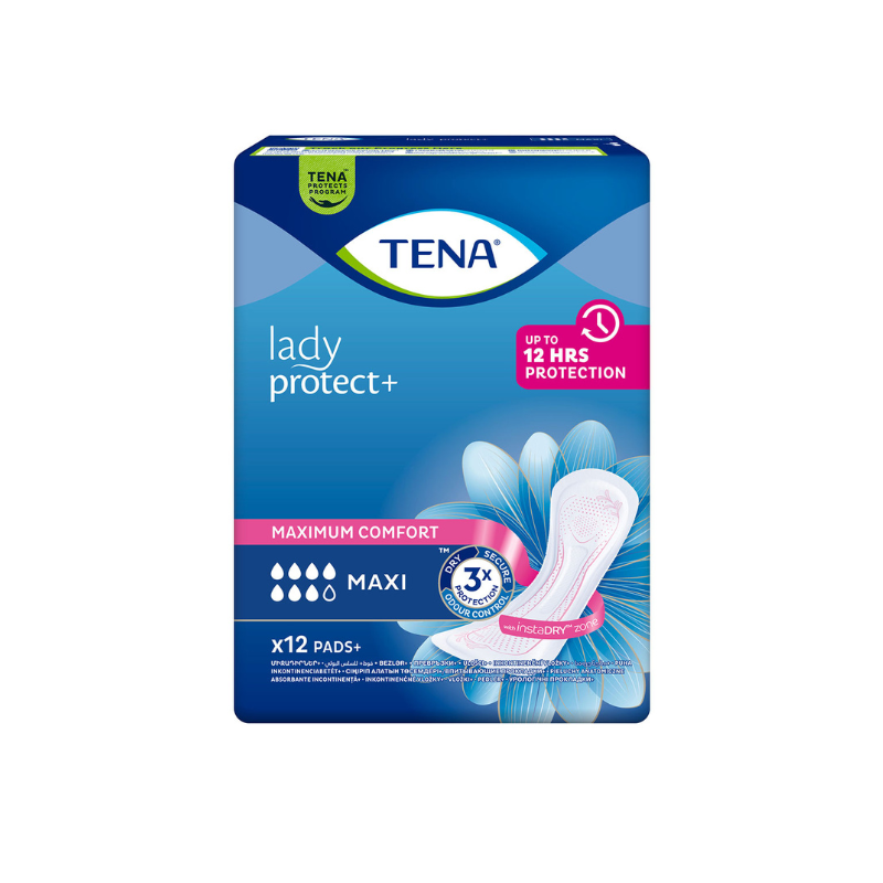 Absorbante incontinenta urinara, TENA Lady Protect+ Maxi, 12 bucati