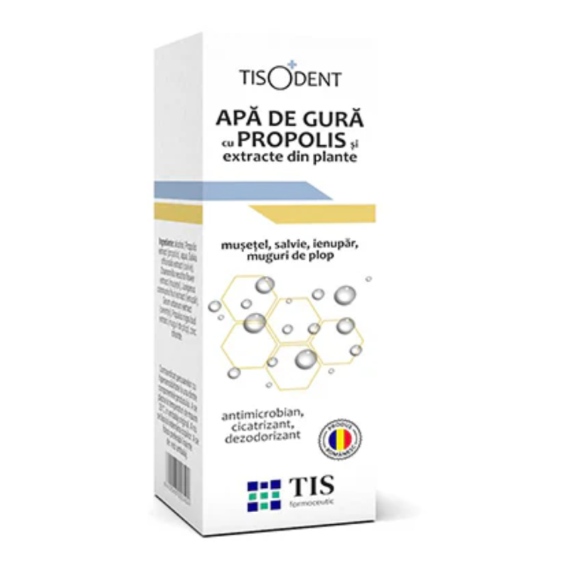 Apa de gura cu propolis Tisodent, 20 ml, Tis Farmaceutic