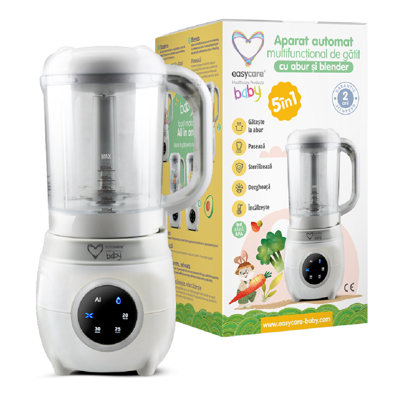 Aparat automat multifunctional de gatit cu aburi si blender 5in1 ...