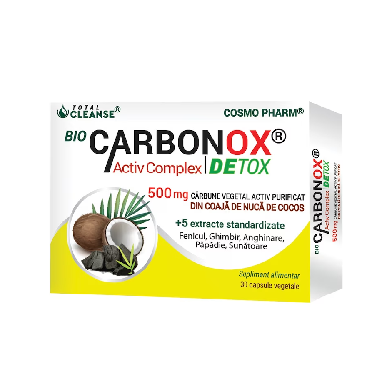 Bio Carbonox Activ Complex Detox 500mg, 30 capsule, Cosmopharm