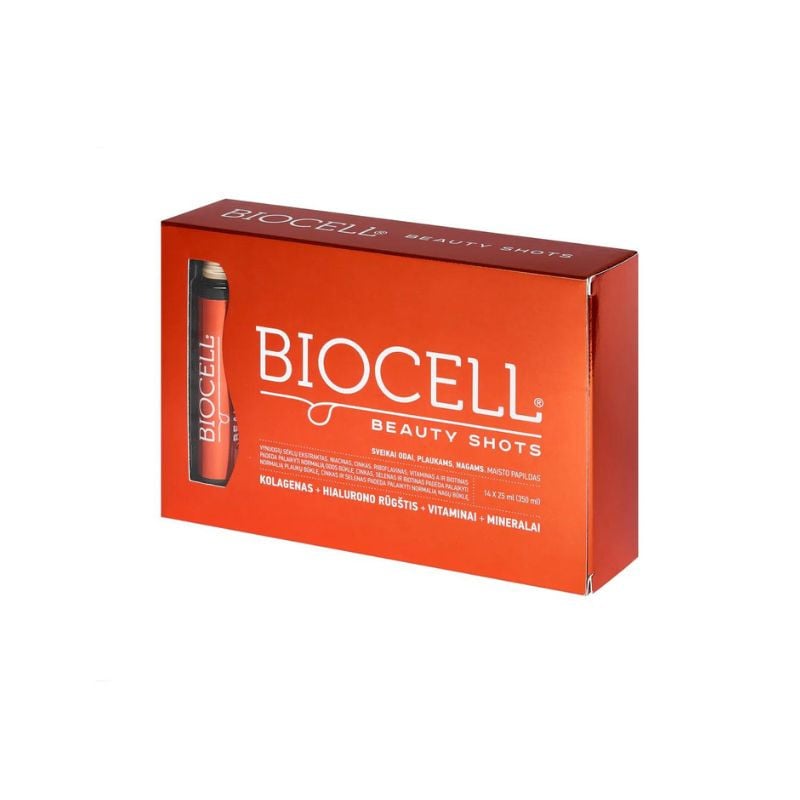 Biocell Beauty Shots pentru piele, par si unghii, 14 bucati x 25 ml,