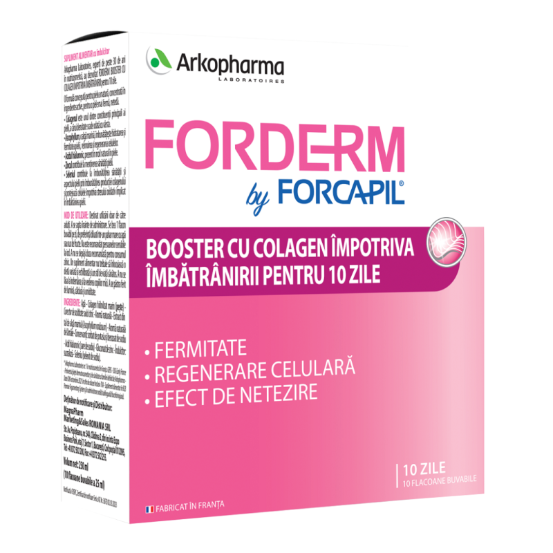 Booster cu colagen Forderm by Forcapil, 10 fiole, Arkopharma