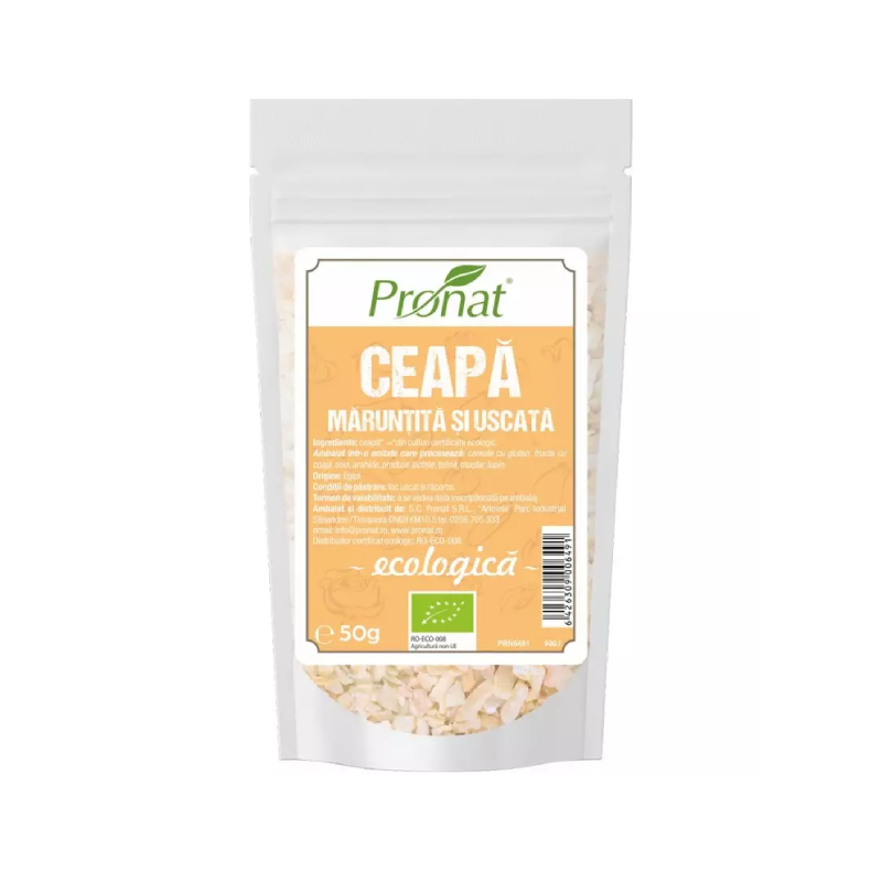 Ceapa maruntita si uscata Bio, 50 g, Pronat