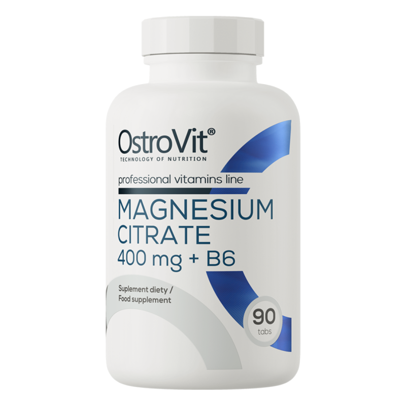 Magneziu citrat 400mg si vitamina B6, 90 tablete, OstroVit
