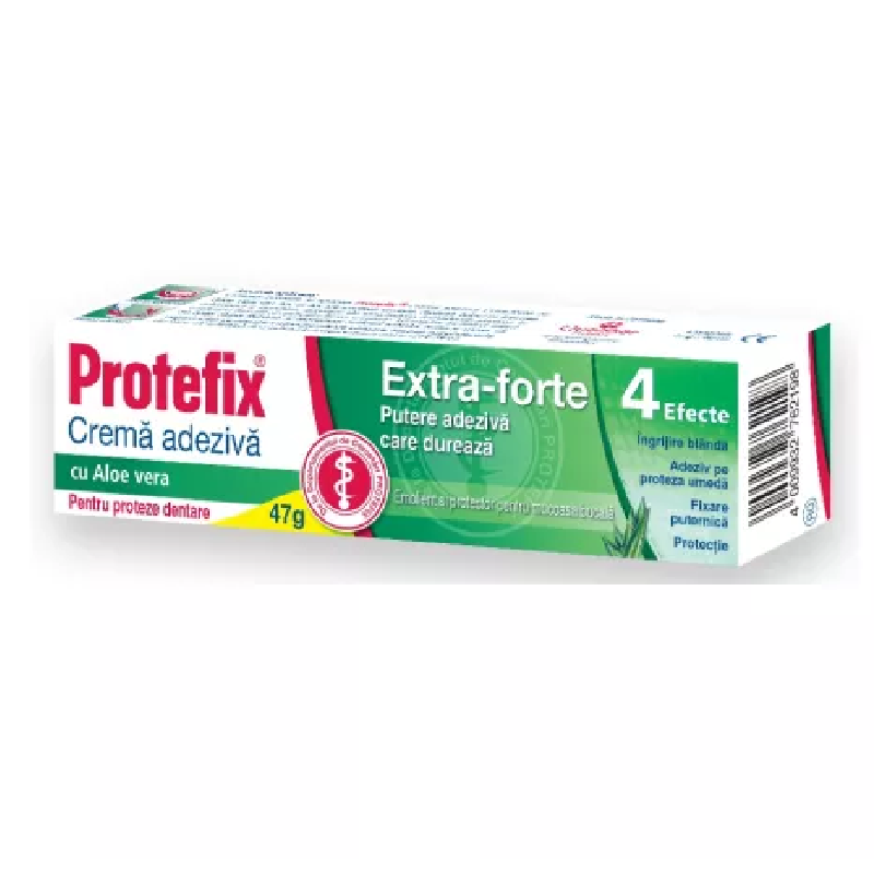 Crema adeziva pentru fixarea protezei dentara cu aloe vera Extra-Forte ...