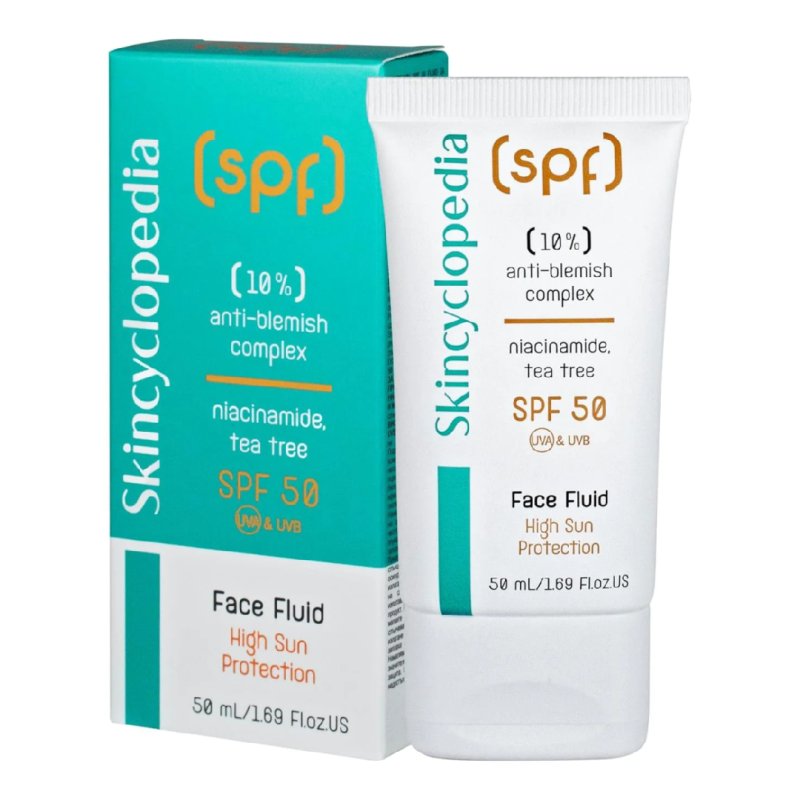 Crema de fata cu SPF50 pentru tenul cu imperfectiuni, 50 ml, Skincyclopedia
