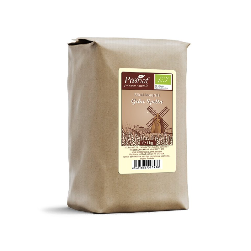 Faina integrala de grau spelta bio, 1kg Pronat