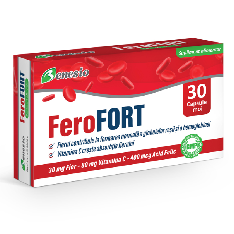 Fier micronizat, 30 capsule moi, Benesio
