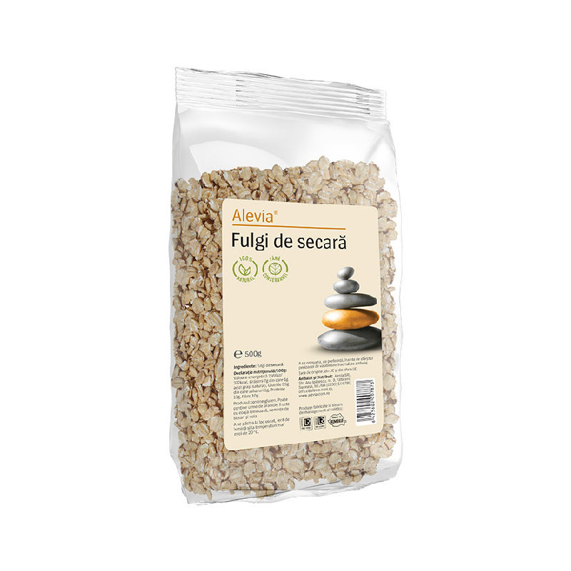 Fulgi de secara, 500 g, Alevia