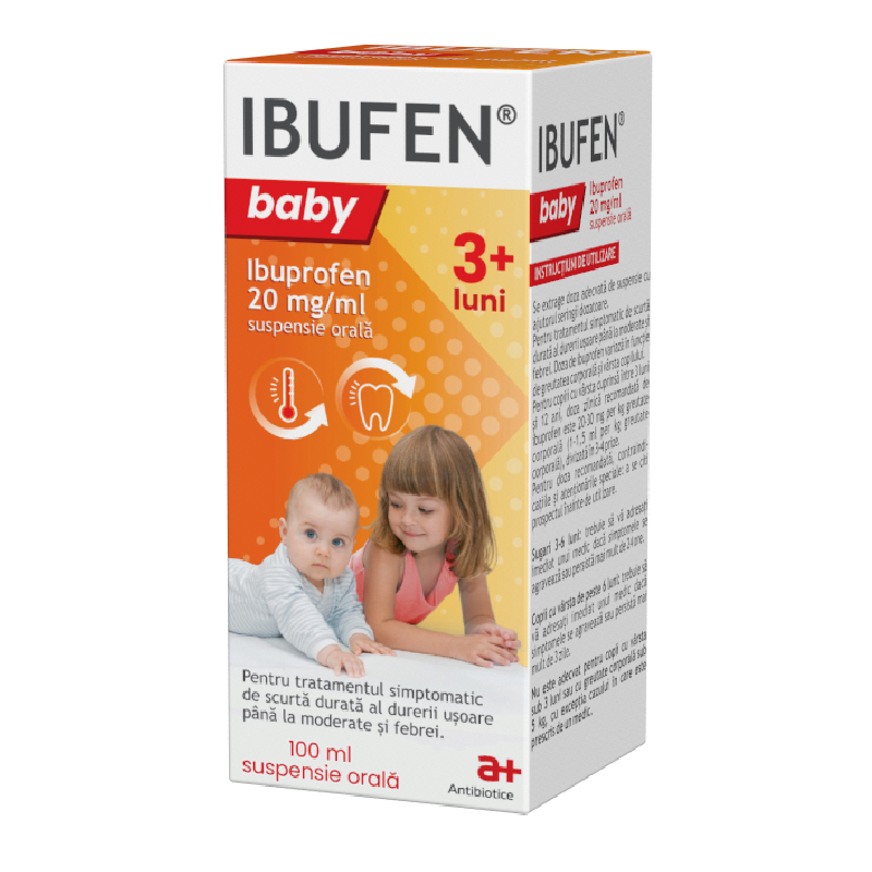 Ibufen Baby, 20 mg/ml suspensie orală, 100 ml, Antibiotice SA