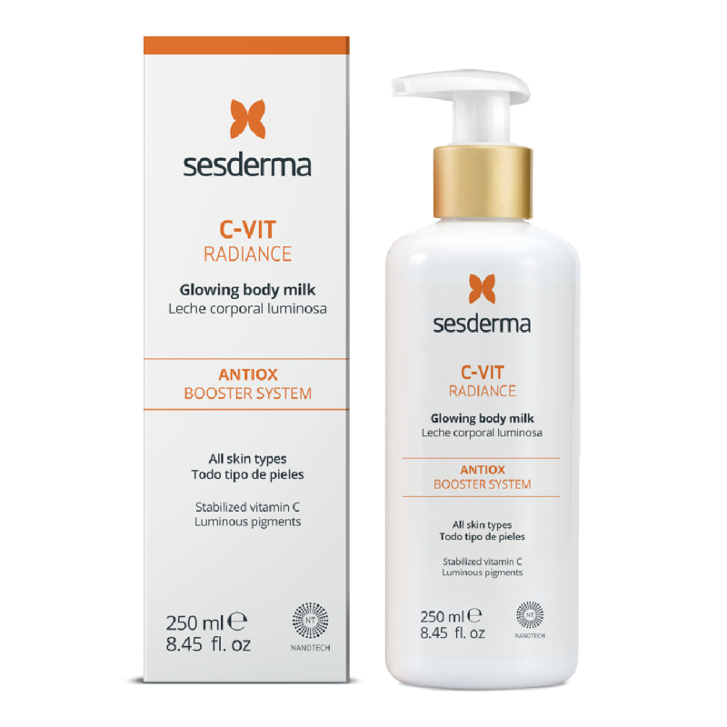 Lapte de corp cu particule stralucitoare C-Vit Radiance, 250 ml, Sesderma