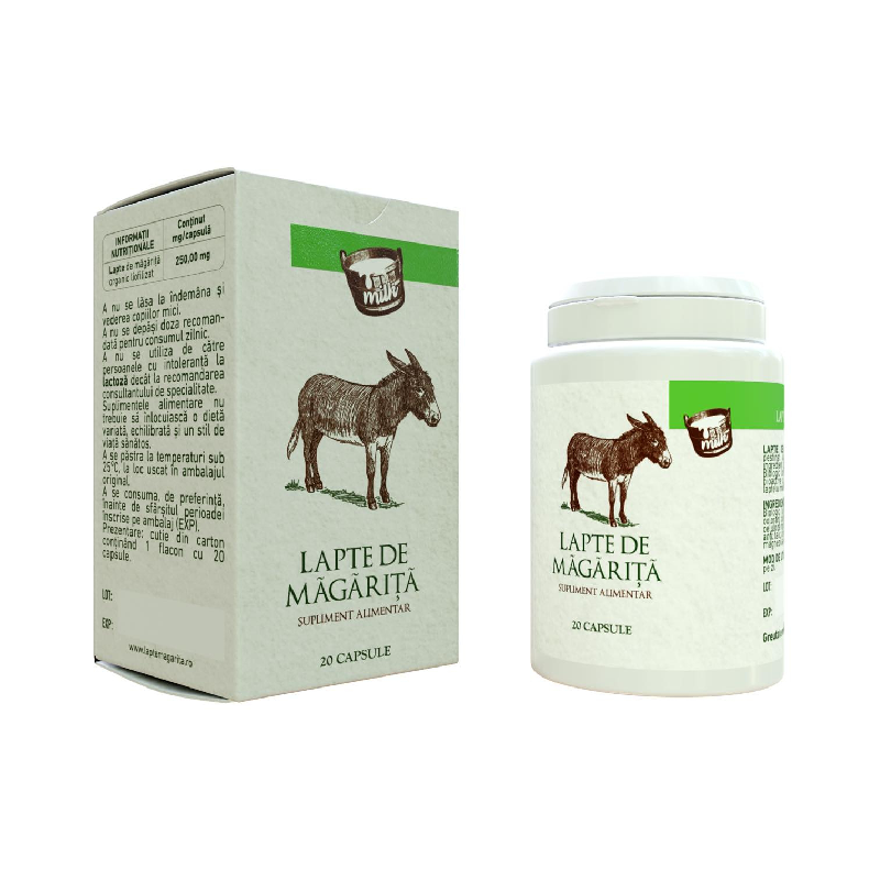 Lapte de magarita, 250 mg, 20 capsule, Eurobrands | Springfarma.com