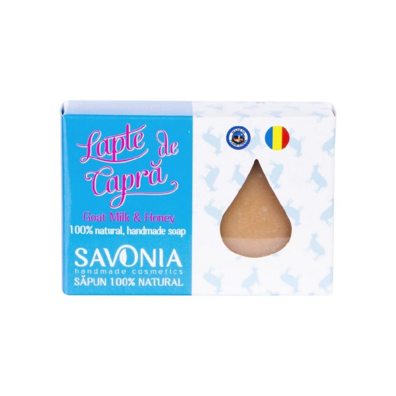 Sapun Natural Lapte de Capra si Miere, 90g, Savonia
