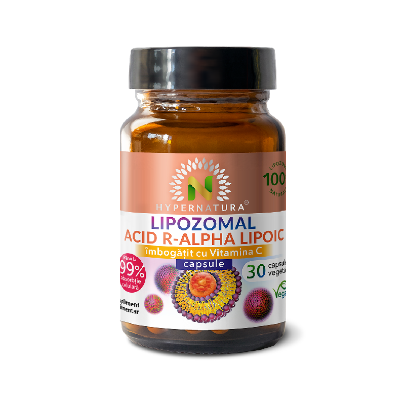 Lipozomal Acid R-Alpha-Lipoic, 30 capsule vegetale, LipoCellTech