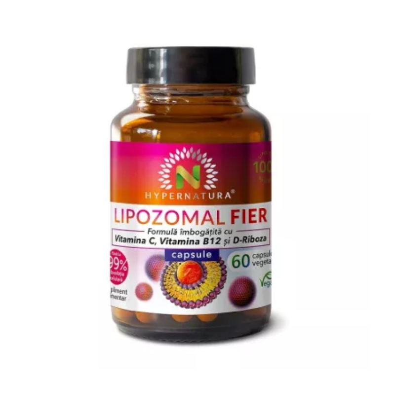 Lipozomal Fier+Vit C+B12+D-Riboza, 60 capsule, LipoCellTech