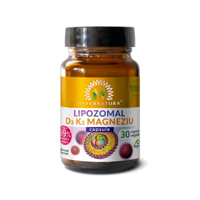 Lipozomal Vitamina D3 + K2 Magneziu, 30 capsule, LipoCellTech