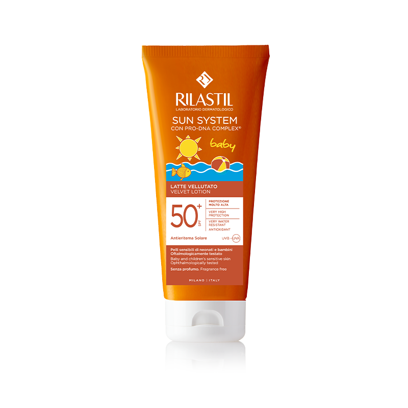 RILASTIL SUN SYSTEM Lotiune catifelata pentru copii SPF 50+, 200ml