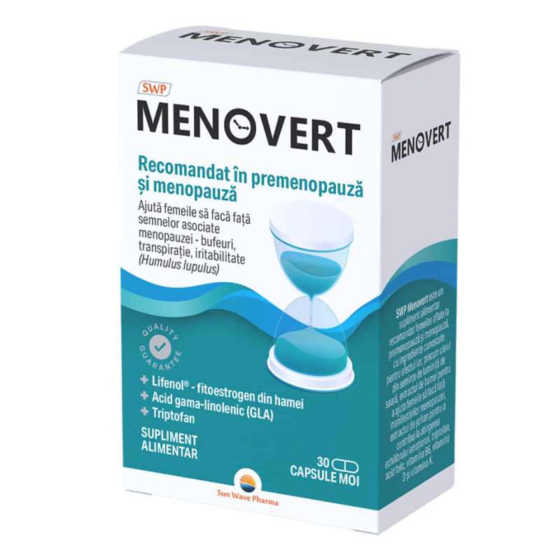 Menovert, 30 capsule, Sun Wave Pharma - Pret avantajos | Springfarma.com