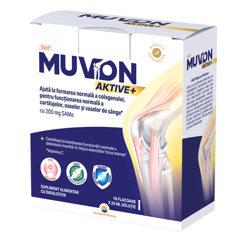 Muvon Aktive Plus, 10 fiole x 25 ml, Sun Wave Pharma | Springfarma.com