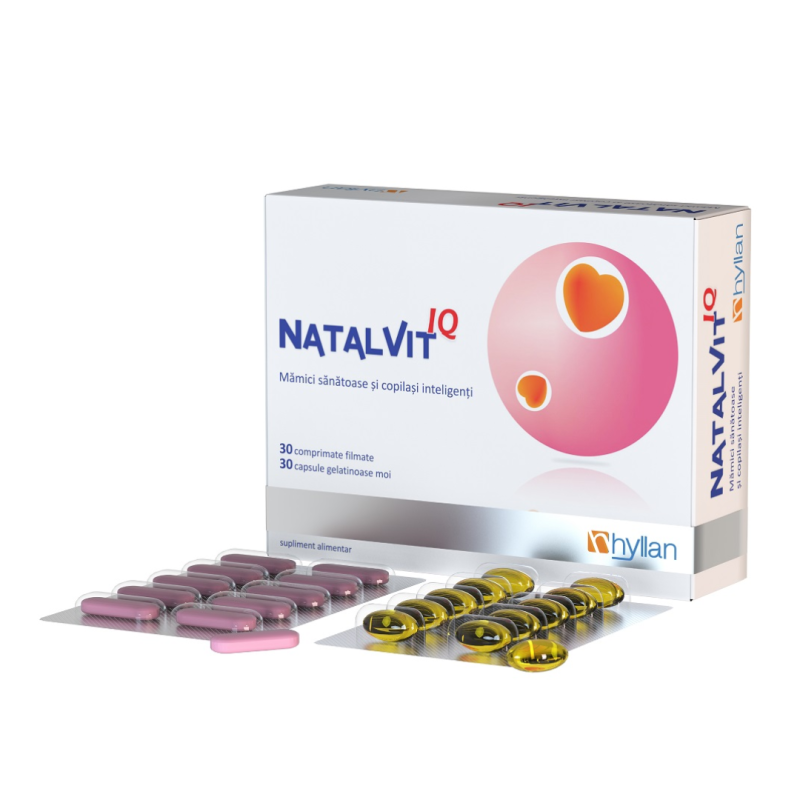 Natalvit IQ, 30 comprimate + 30 capsule, Hyllan