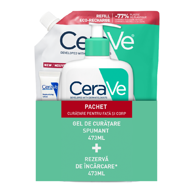 Pachet Gel spumant de curatare, 473ml + Rezerva Gel spumant de curatare ...