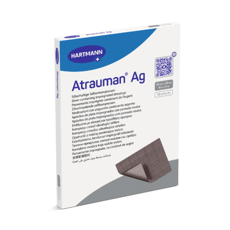 Pansament cu ioni de argint Atrauman Ag 10x10 cm, 10 bucati, HartMann