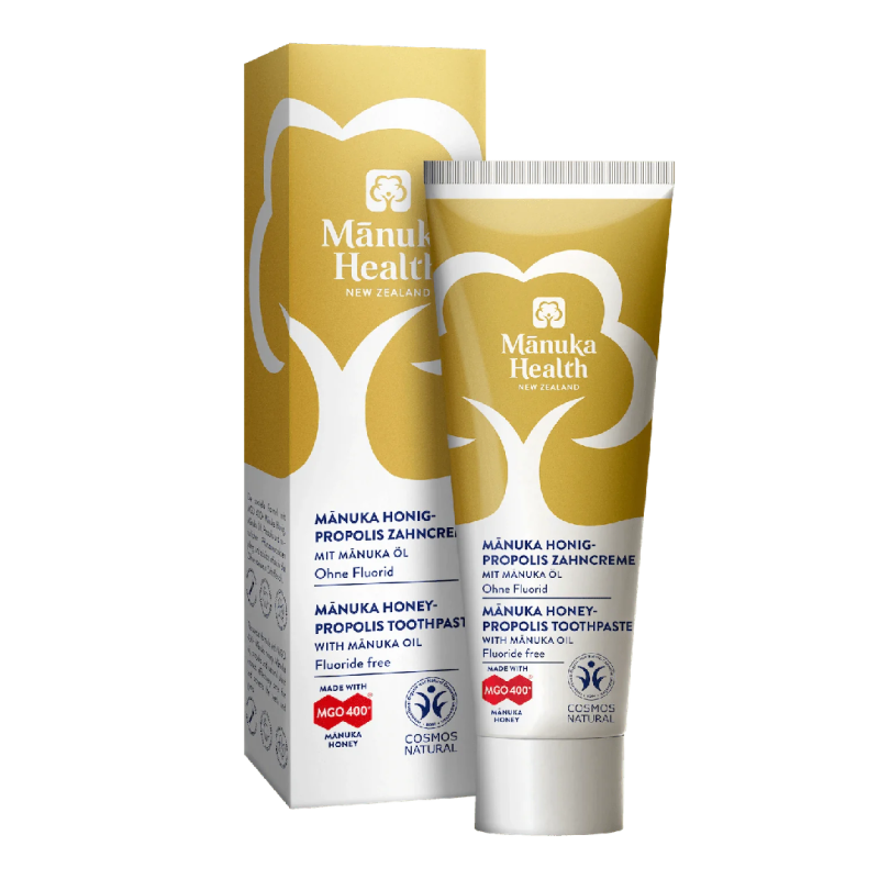 Pasta de dinti fara fluor, cu miere de Manuka, Propolis si ulei de ...