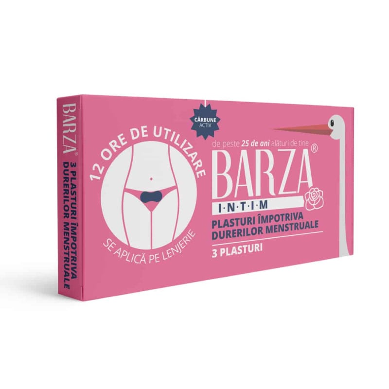Plasturi impotriva durerilor menstruale, Barza, 3 buc | Spring Farma, cumpara la Pret Mic